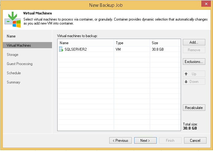 How to: Create a Local Virtual Machine Backup Job using Veeam B&R